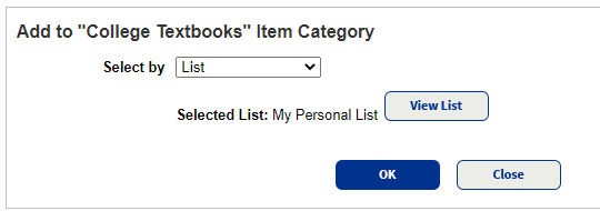 Add items to a category